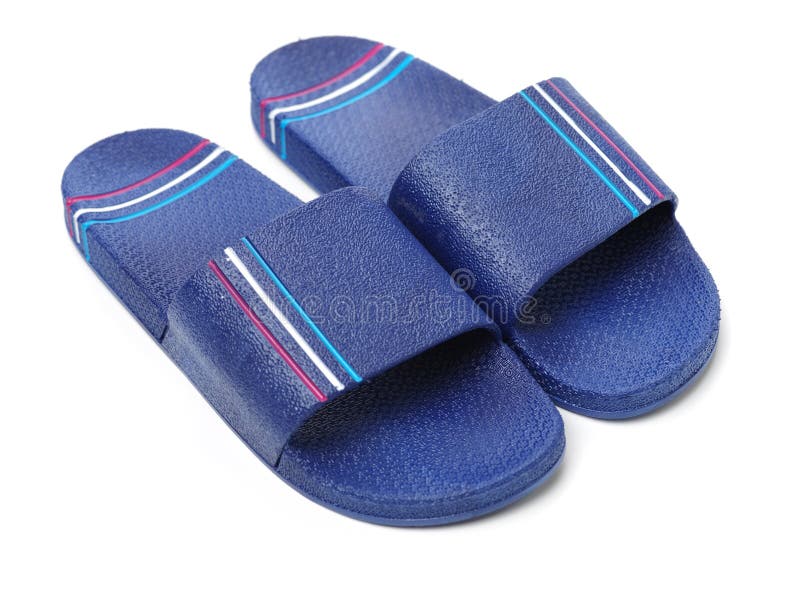 Blue slippers stock photo. Image of comfortable, sneakers - 144879956