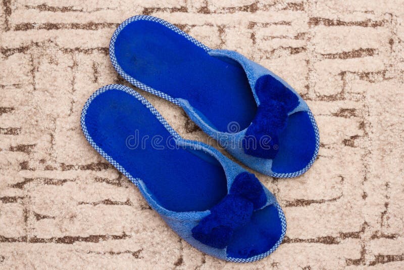 Blue slippers stock photo. Image of pace, obsolete, open - 77733938