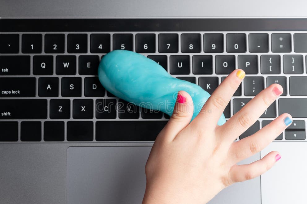 Blue Sludge Compound in Hand Stock Image - Image of computer, softgel ...