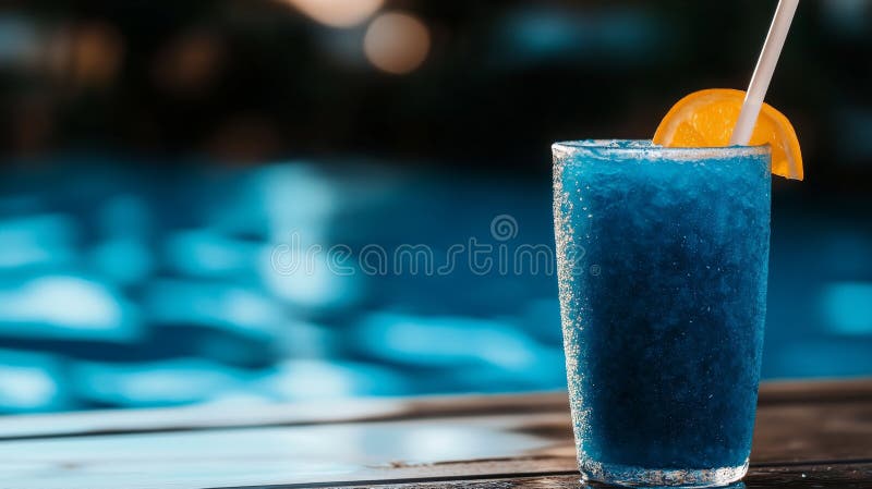 Blue slushie stock photo. Image of soda, cold, lifestyle - 375475734