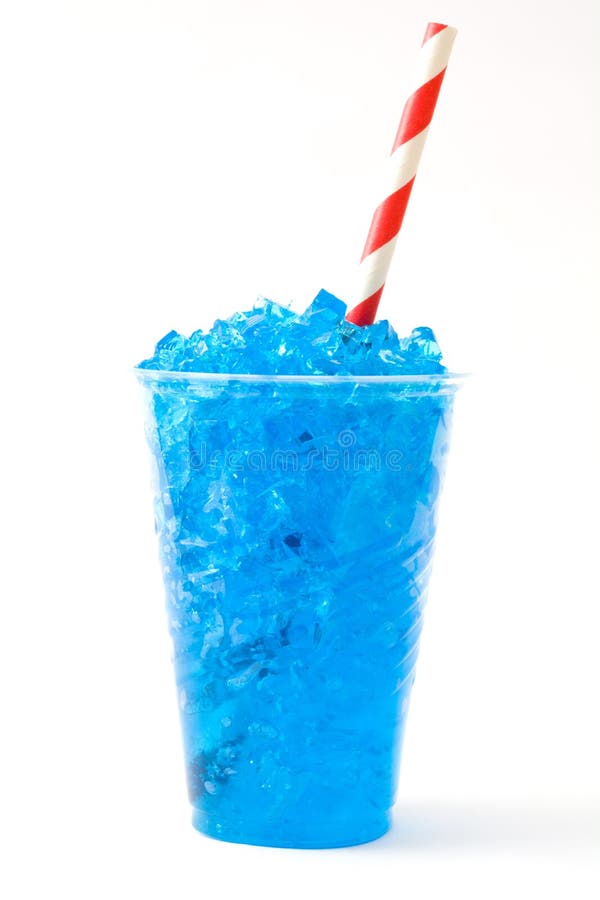 Blue Slushie Isolated on White Backgound Stock Photo - Image of dessert ...