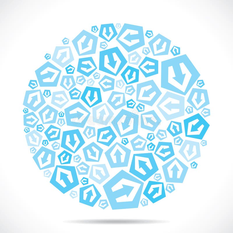 Blue Small Arrow Icon Design Stock Vector - Illustration of blue ...