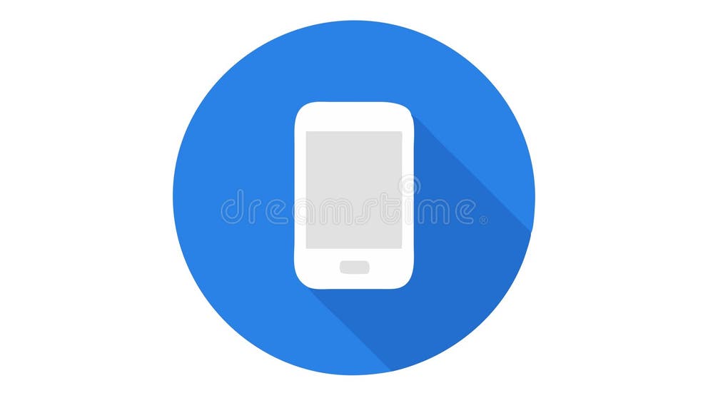 Blue Smartphone Device Icon, for Mobile Applications , Vector Design ...