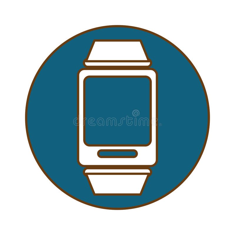 Blue Smartwatch Icon Image Design Stock Illustration - Illustration of ...