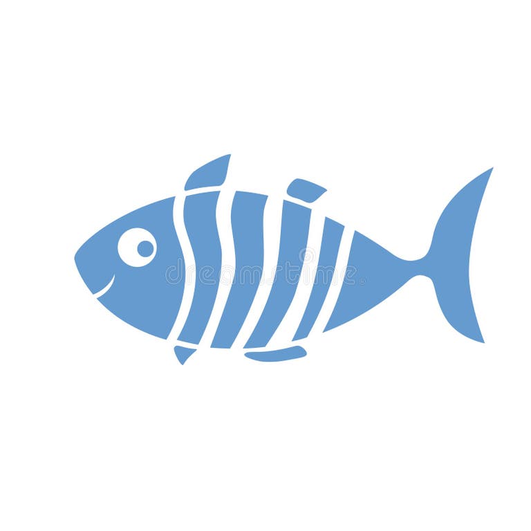 Blue smiling fish stock vector. Illustration of animal - 62241783