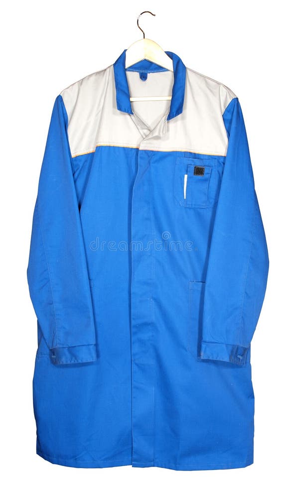 Blue smock stock image. Image of working, gray, clothing - 16990513