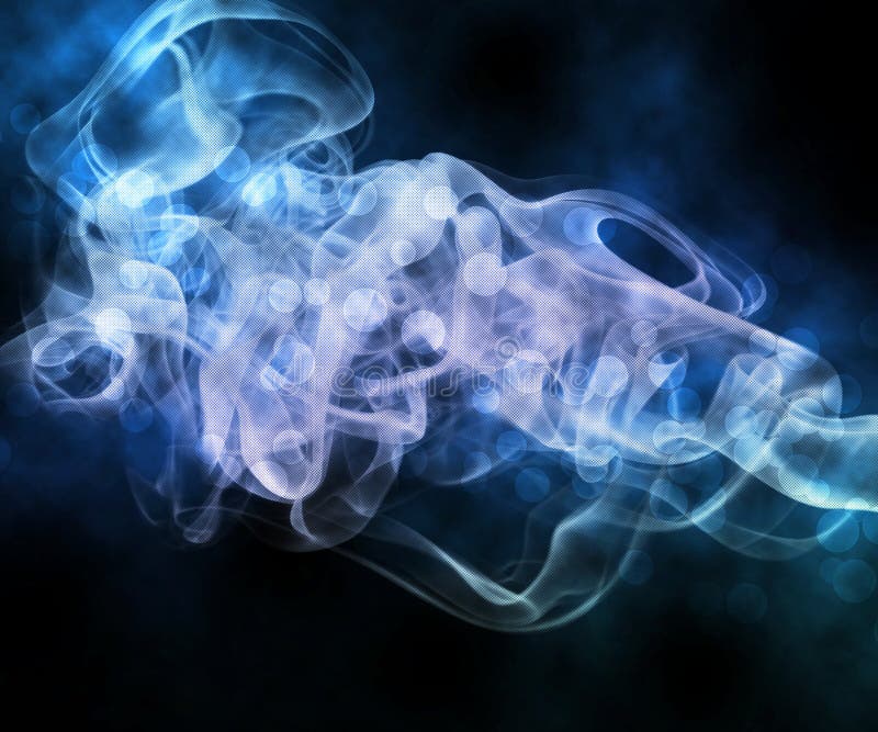 Blue Smoke Abstract Background Stock Photo - Image of design, burning ...