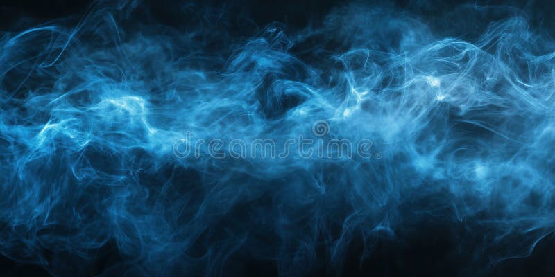 Blue Smoke Abstract Background Ethereal Wisps Flowing Patterns Stock ...