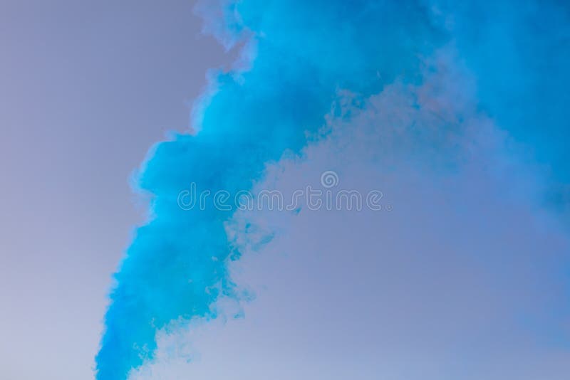 Blue Smoke on a Blue Background. Stock Image - Image of sunlight ...