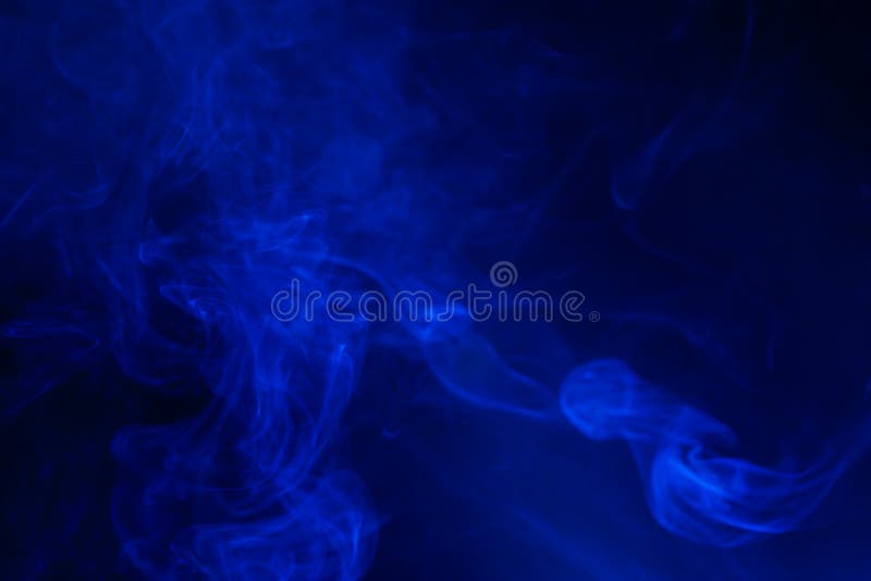 Blue Smoke on Black Background Stock Image - Image of elegant, aroma ...