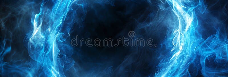 Blue Smoke Circle, AI Generated Stock Illustration - Illustration of ...