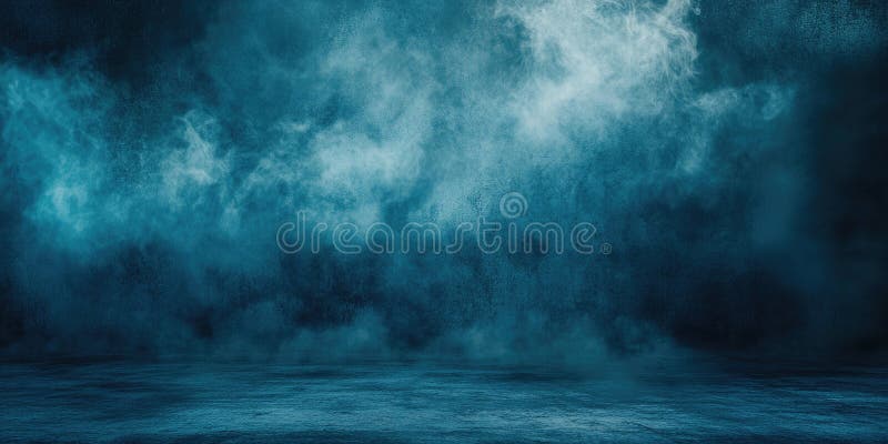 Blue Smoke on Dark Surface: Ethereal Mist and Shadowy Background ...