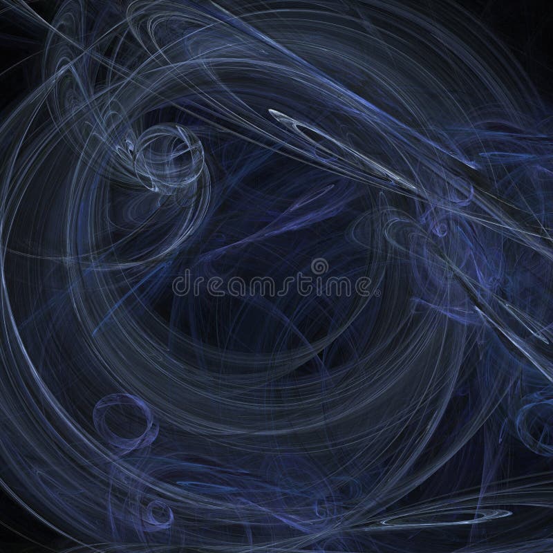 Blue Smoke, Fractal Generated Background Stock Illustration ...