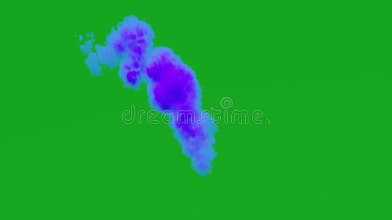 Blue Smoke Green Screen Blowing Wind 3D Animation Stock Video - Video ...