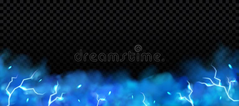 Blue Smoke with Lightning Background Stock Illustration - Illustration ...