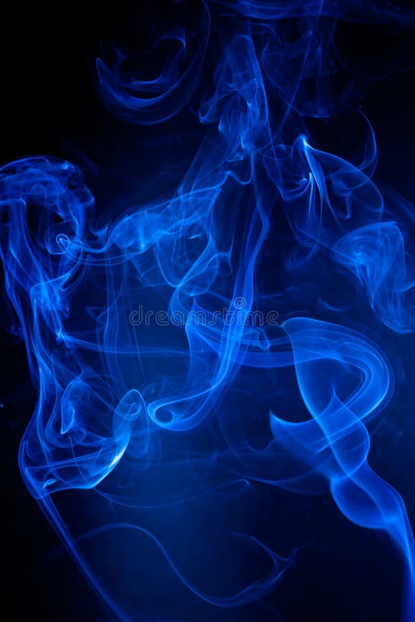 Motion Blue Smoke on Black Background Stock Photo - Image of colorful ...