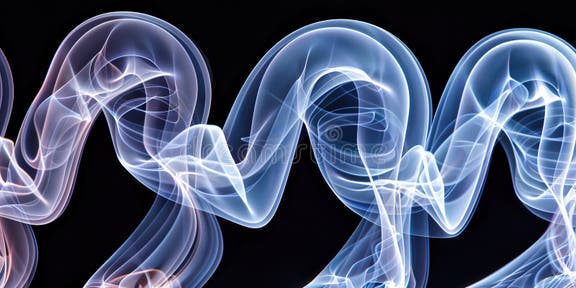 Blue Smoke Patterns with a Delicate Wispy Texture Abstract Stock ...