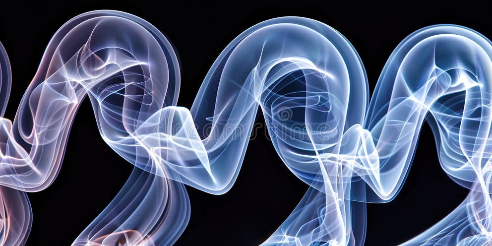 Blue Smoke Patterns with a Delicate Wispy Texture Abstract Stock ...