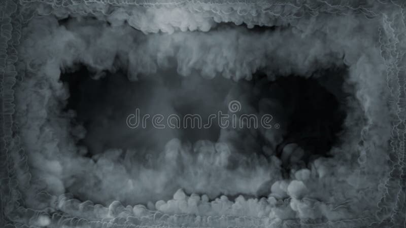 Blue Smoke Screen Frame Like Tunnel in Clouds, Isolated - Object 3D ...