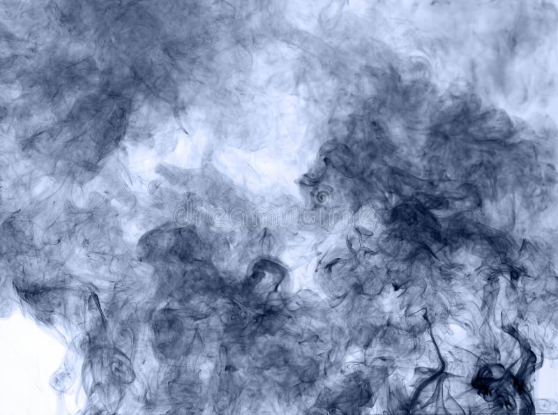 Blue Smoke on a White Background. Inversion Stock Image - Image of flow ...