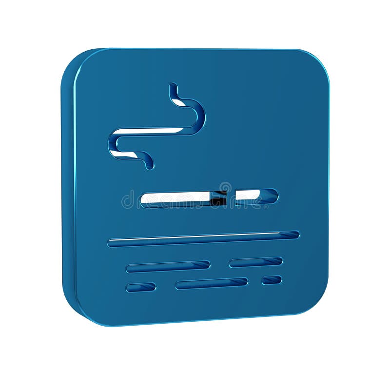 Blue Smoking Area Icon Isolated on Transparent Background. Stock ...
