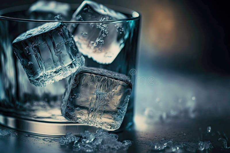 Smooth Transparent White Ice Cubes Isolated on White Background Stock ...