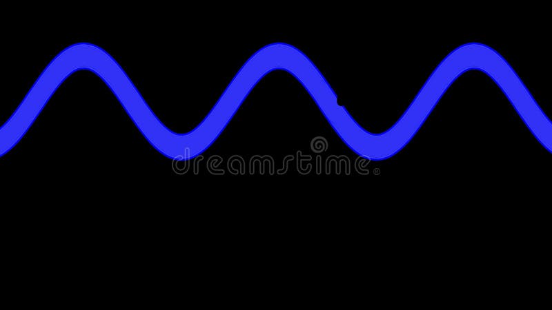 Blue Smooth Sine Wave, Alpha Channel Stock Video - Video of amplitude ...