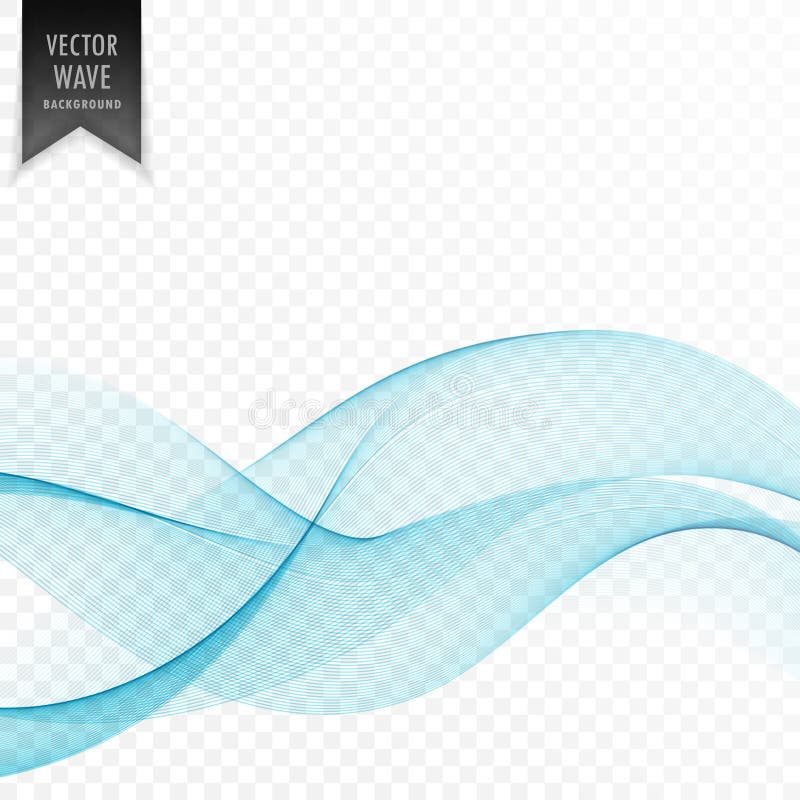 Blue Smooth Transparent Wave Design Stock Vector - Illustration of ...