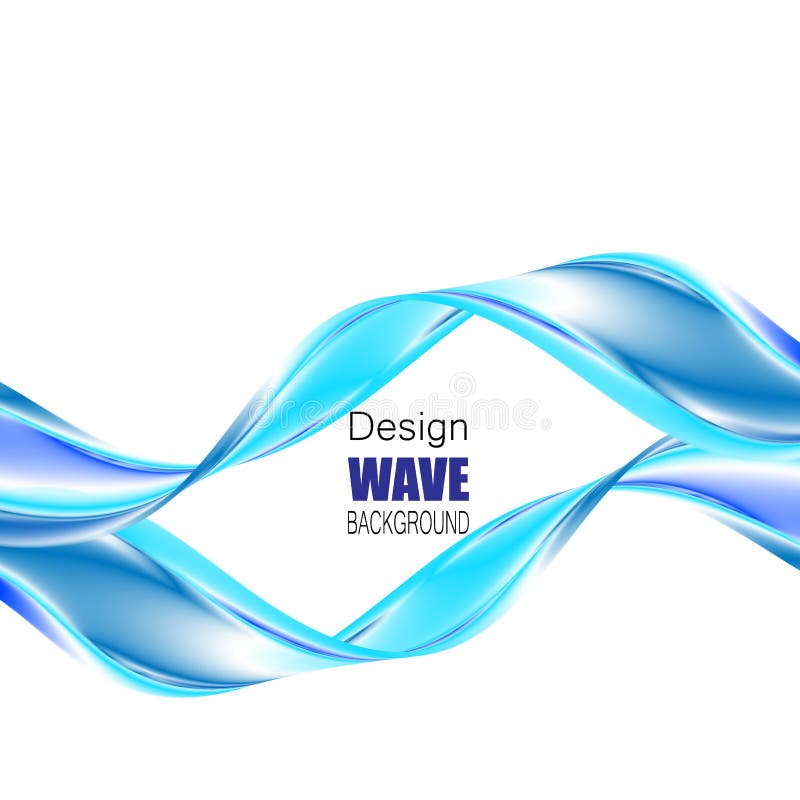 Blue Smooth Wave Design Stream Line Abstract Header Layout. Stock ...