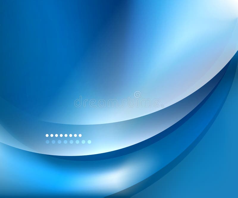 Blue smooth wave template stock vector. Illustration of concept - 27069529