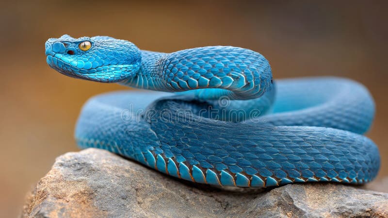 Blue Snake Curled Up Rock Stock Photos - Free & Royalty-Free Stock ...