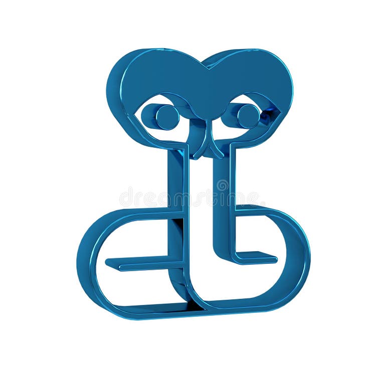 Blue Snake Icon Isolated on Transparent Background. Stock Illustration ...