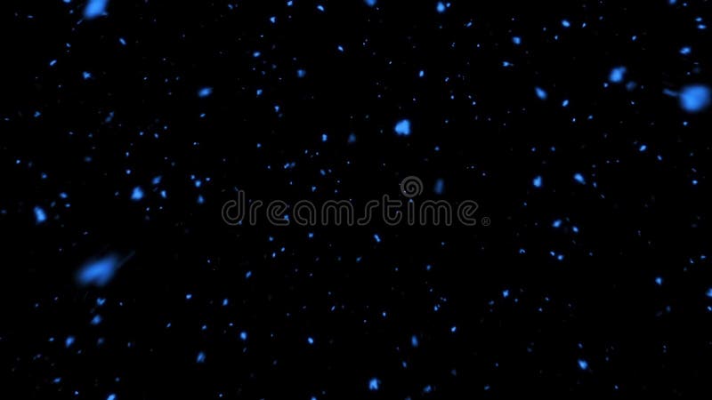 Blue Snow Falling Towards Cam Loopable Overlay Element Stock Footage ...