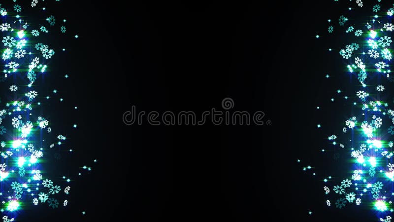 Snow Flake Crystal Particle Loop Animation Stock Video - Video of blue ...