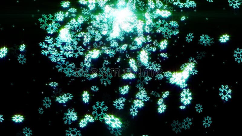 Snow Flake Crystal Particle Loop Animation Stock Video - Video of ...