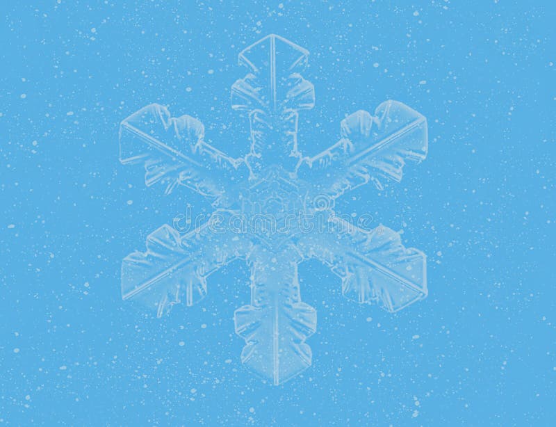 Blue snowflake stock illustration. Illustration of nature - 14153187