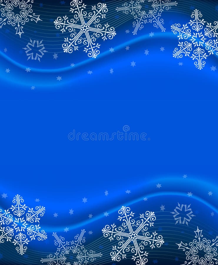 Blue Snowflake Background stock illustration. Illustration of crystal ...
