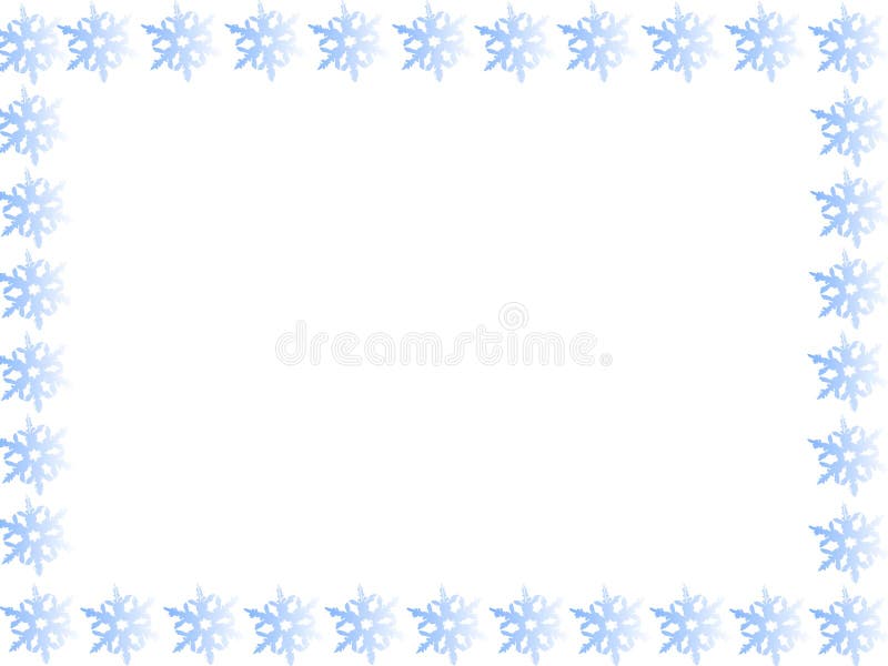 Blue Snowflake Border stock illustration. Illustration of design - 5538918