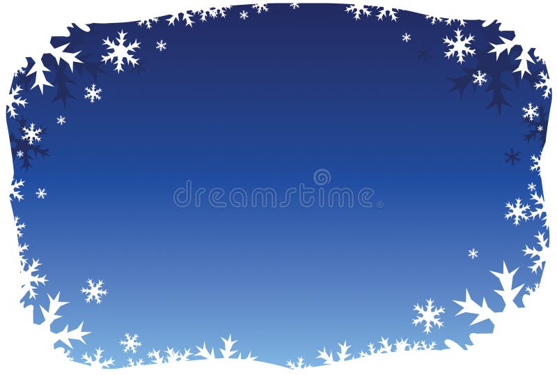 Blue Snowflake Border stock vector. Illustration of holiday - 7039641