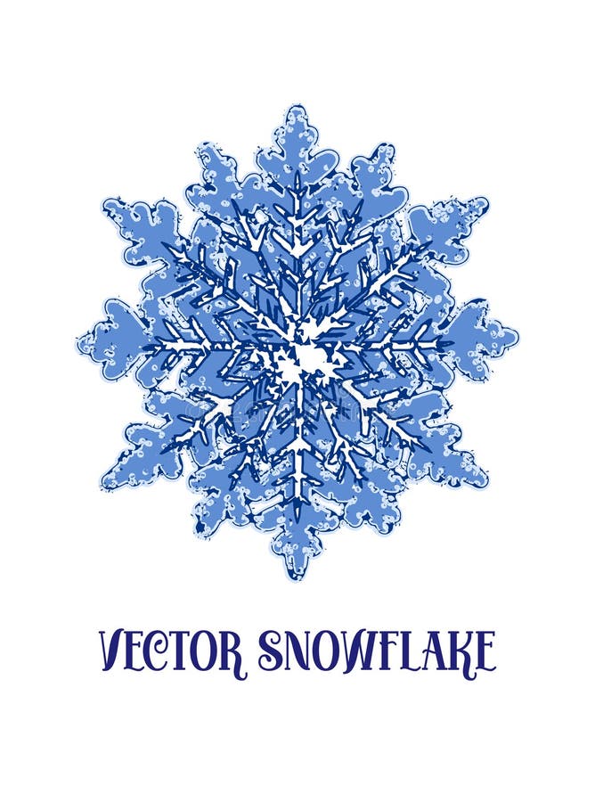 Blue Snowflake Drawing