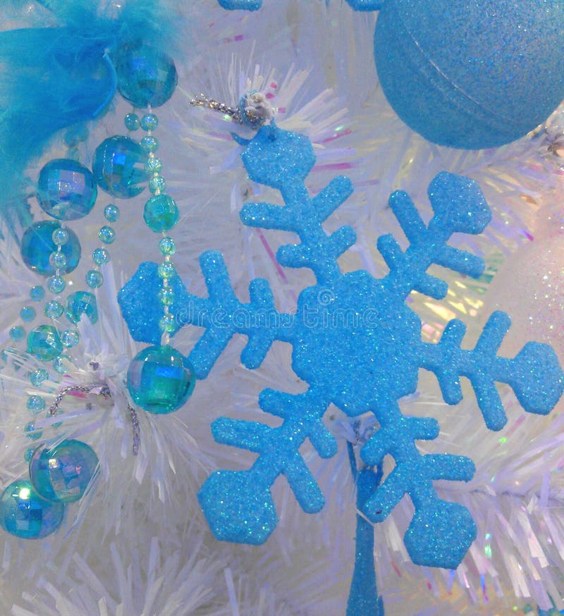 Blue Snowflake for Decoration Stock Image - Image of cool, time: 47859941