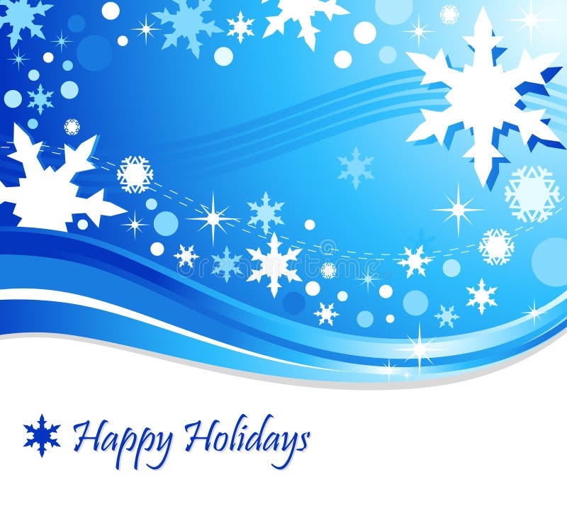 Blue Snowflake Holiday Background Stock Vector - Illustration of blur ...