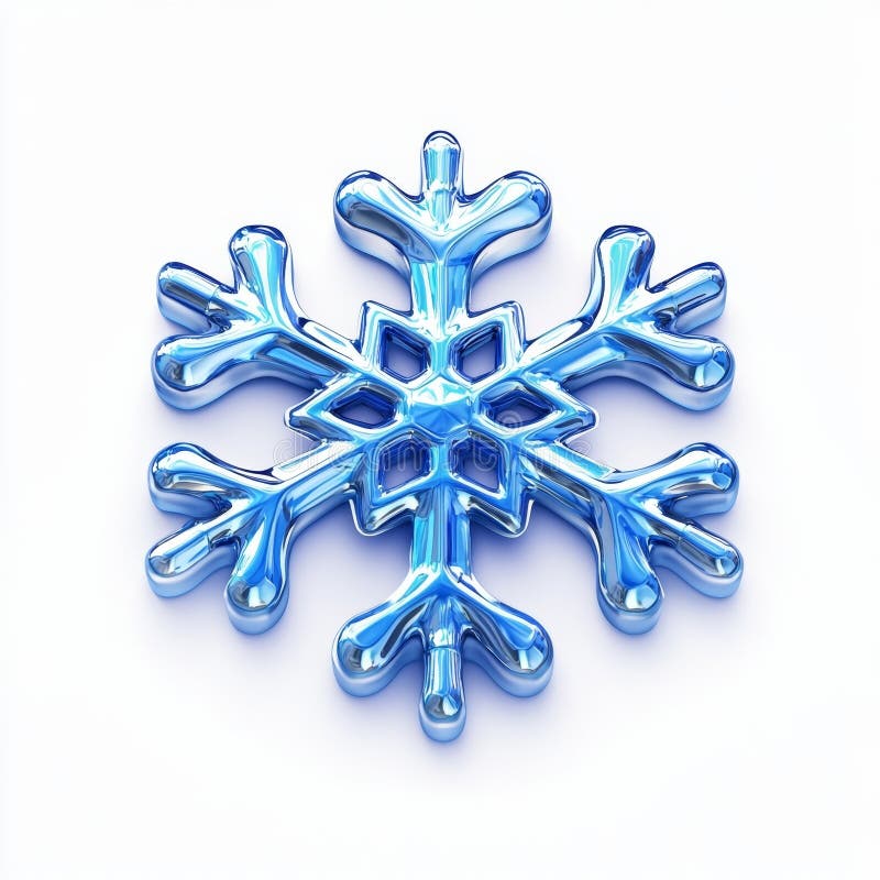 Blue Snowflake stock illustration. Illustration of crystal - 334827976