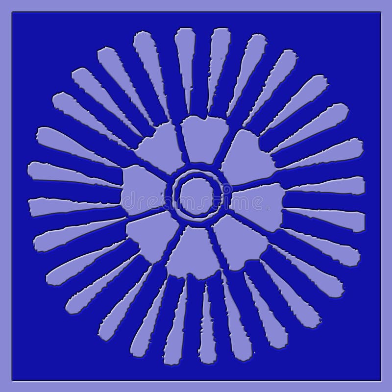 Blue Snowflake Pattern Tile Design Template Framework Set 5 Stock ...