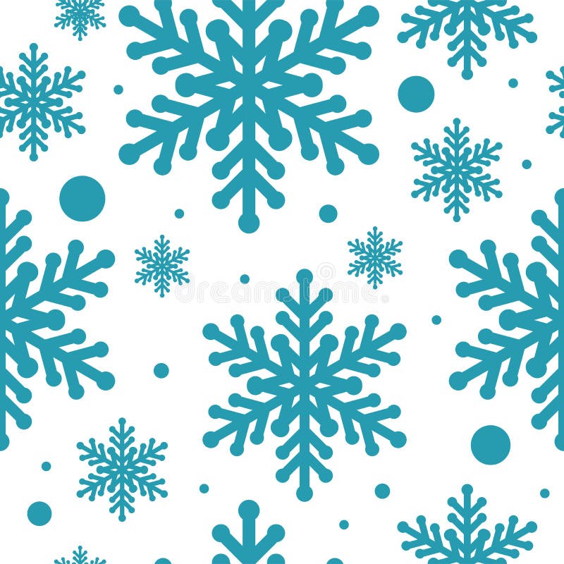 Blue Snowflake Seamless Isolated Stock Vector - Illustration of ...