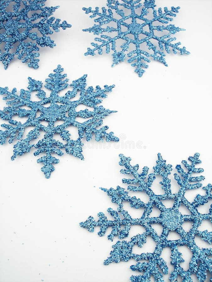 Blue Snowflakes 3 stock image. Image of tree, bright, winter - 353775
