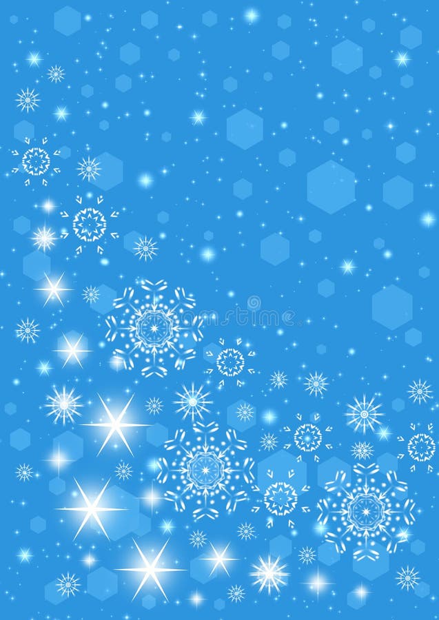 Blue snowflakes background stock illustration. Illustration of frozen ...