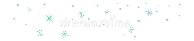 Blue Snowflakes Falling. Winter Snow Simple Pattern Stock Illustration ...