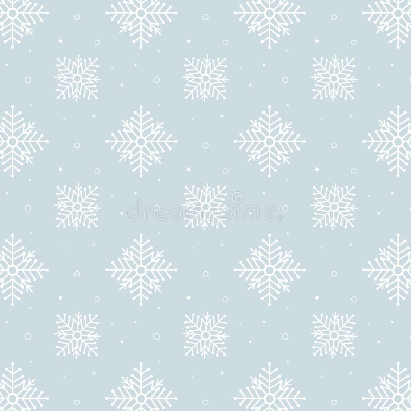 Blue Snowflakes Pattern. White Snowflakes Pattern on Blue Background ...