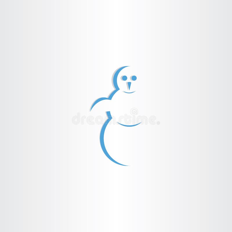 Blue Snowman Vector Logo Icon Stock Vector - Illustration of vector ...